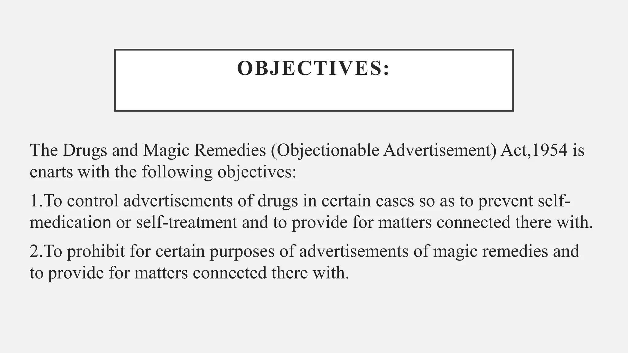 Drugs and Magic Remedies Act 1954 (1).pptx | Pharmaceutical Drugs ...