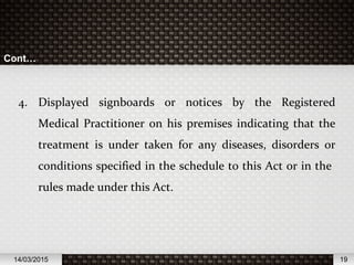 Drugs and magic remedies act (objectionable advertisements) 1954 | PPT