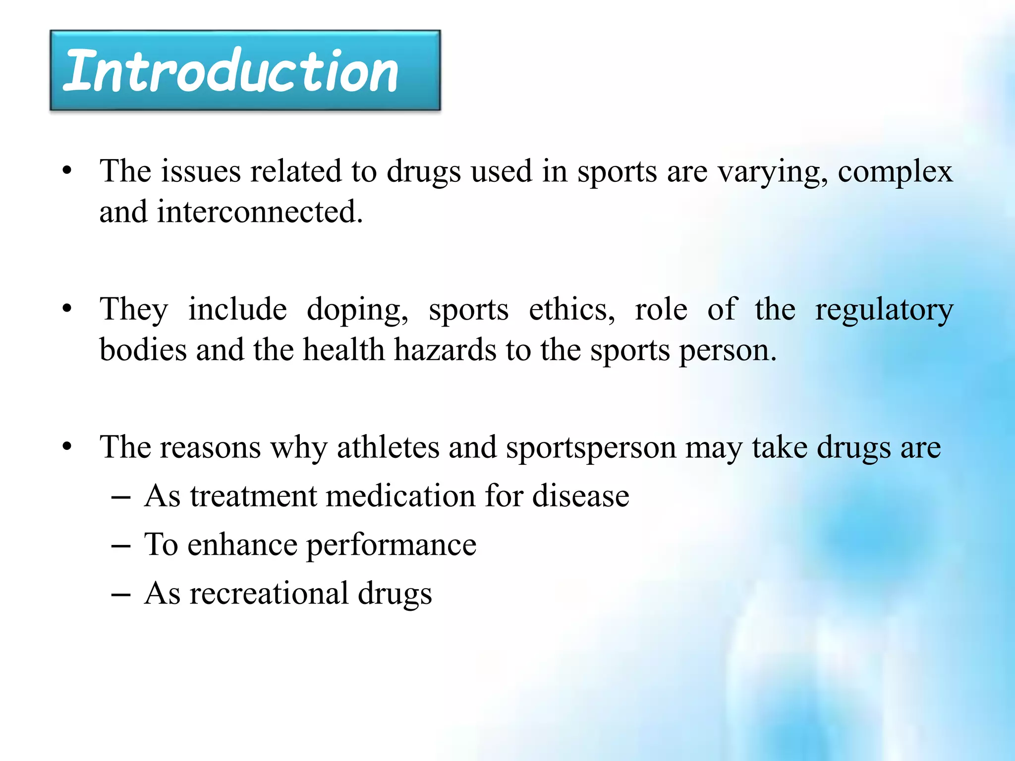 Drugs and sports | PPT