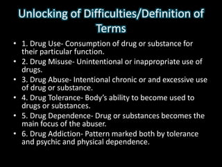 Drugs and substance abuse | PPTX