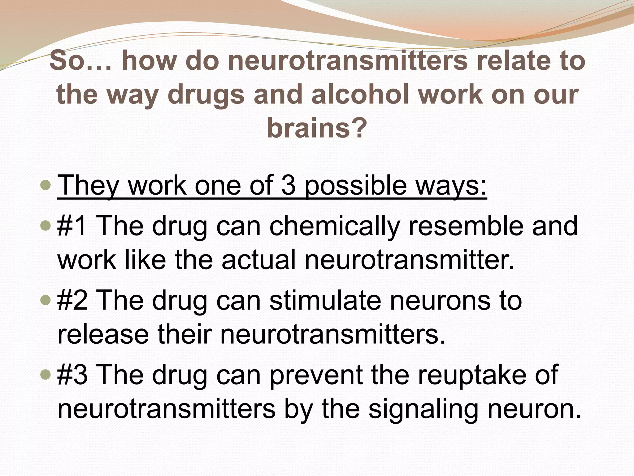 Drugs and the brain | PPTX
