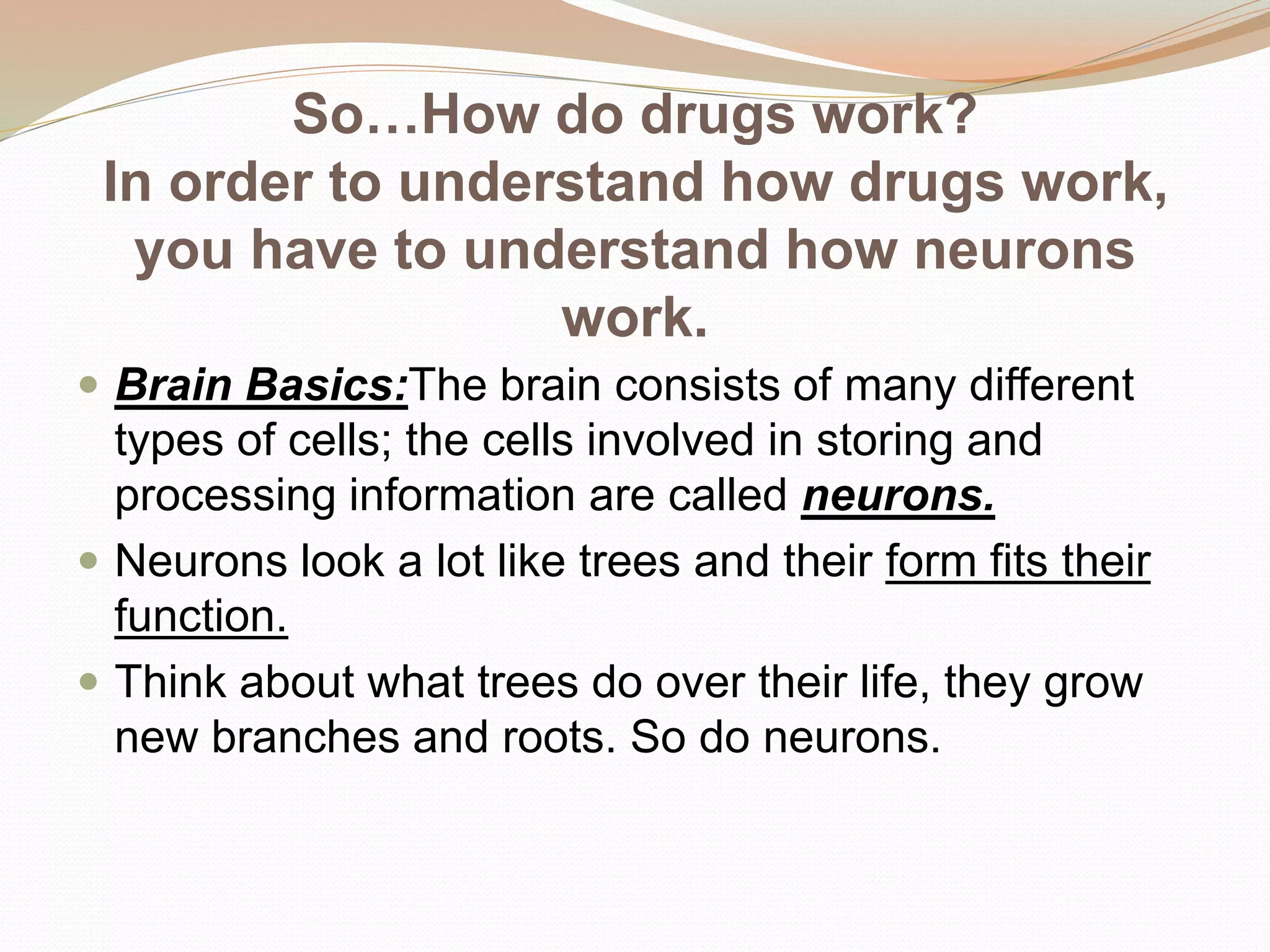 Drugs and the brain | PPTX