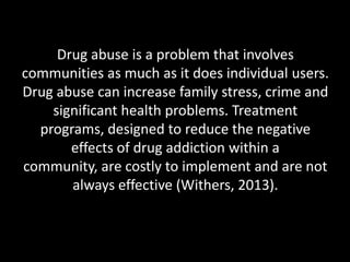 Drugs and the community | PPTX