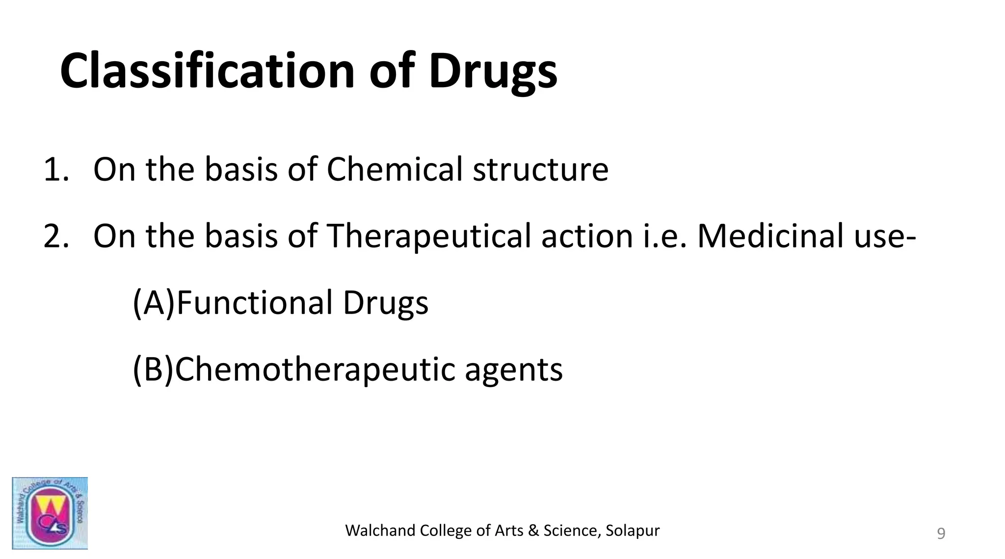 Drugs and their classification | PPTX
