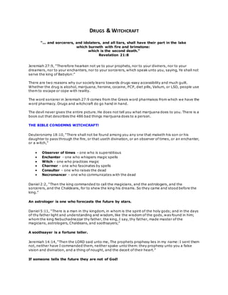 Drugs and witchcraft | DOCX