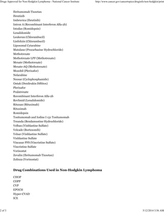 Global Medical Cures™ | Drugs approved for Non Hodgkin Lymphoma | PDF ...