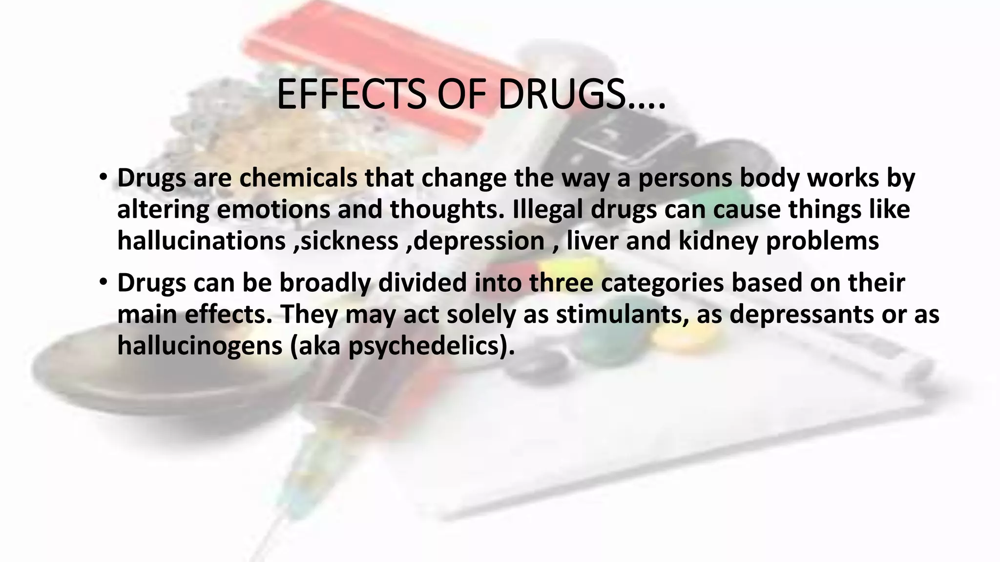 Drugs (Weed-Inhalants-Cociane-LSD) | PPTX