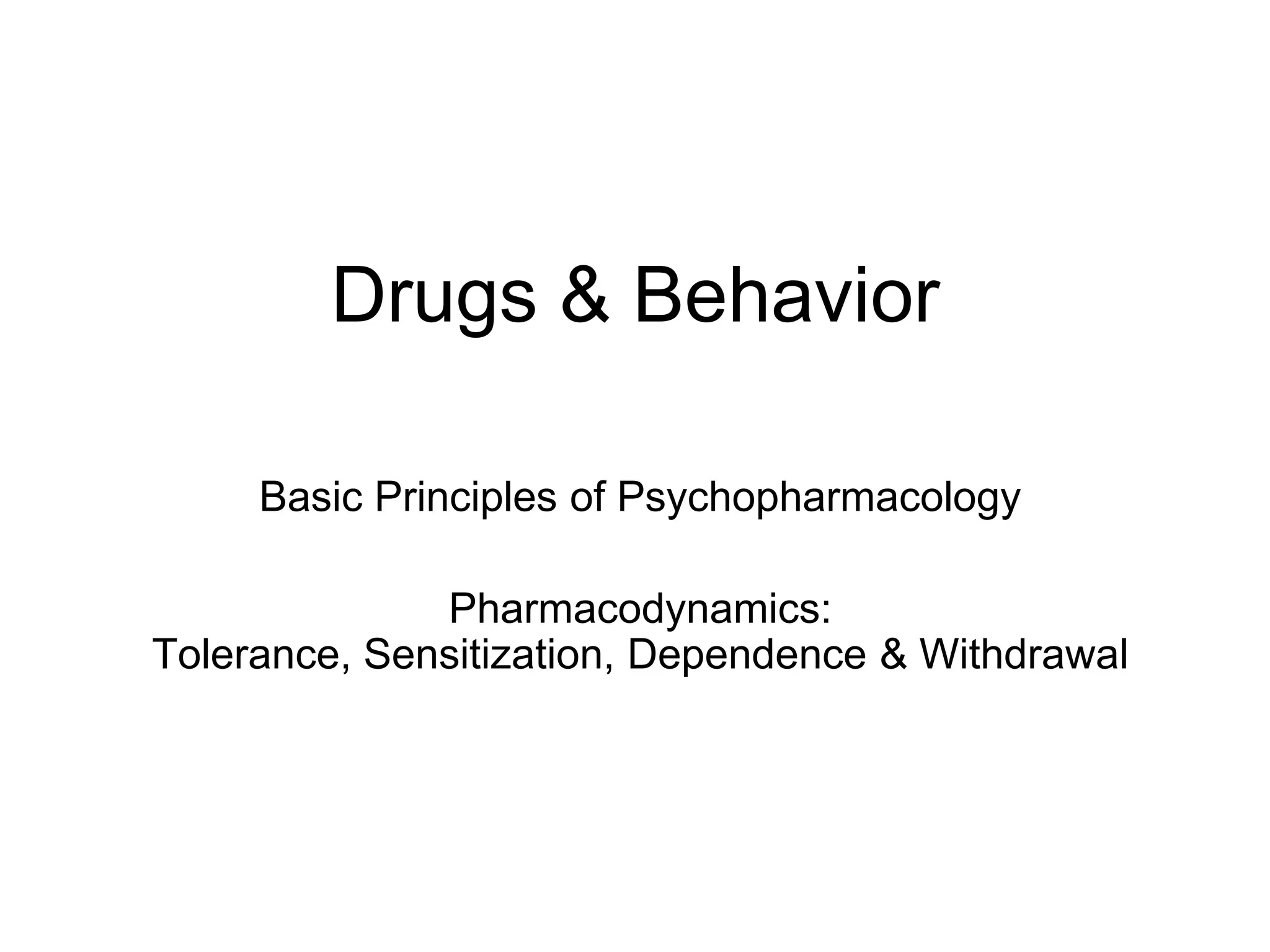 Drugs & behavior_tsdw | PPTX