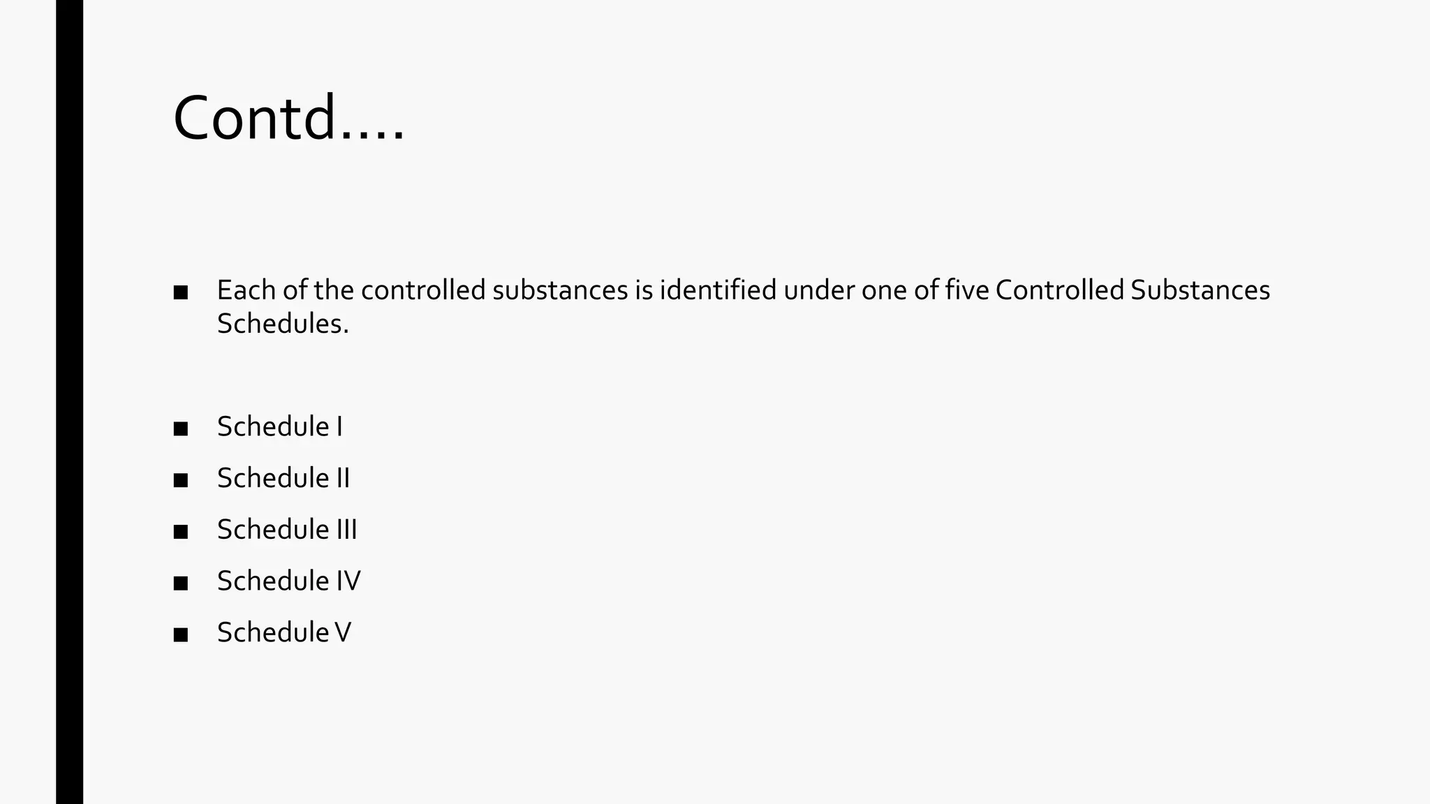 Drug schedules | PPTX