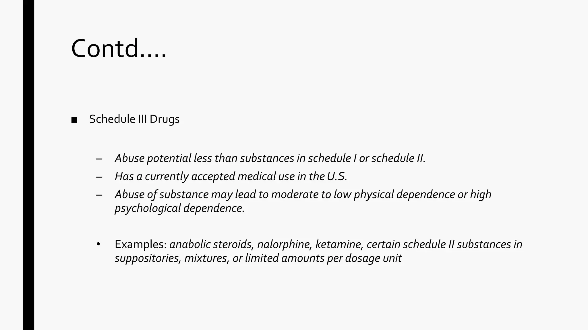 Drug schedules | PPTX