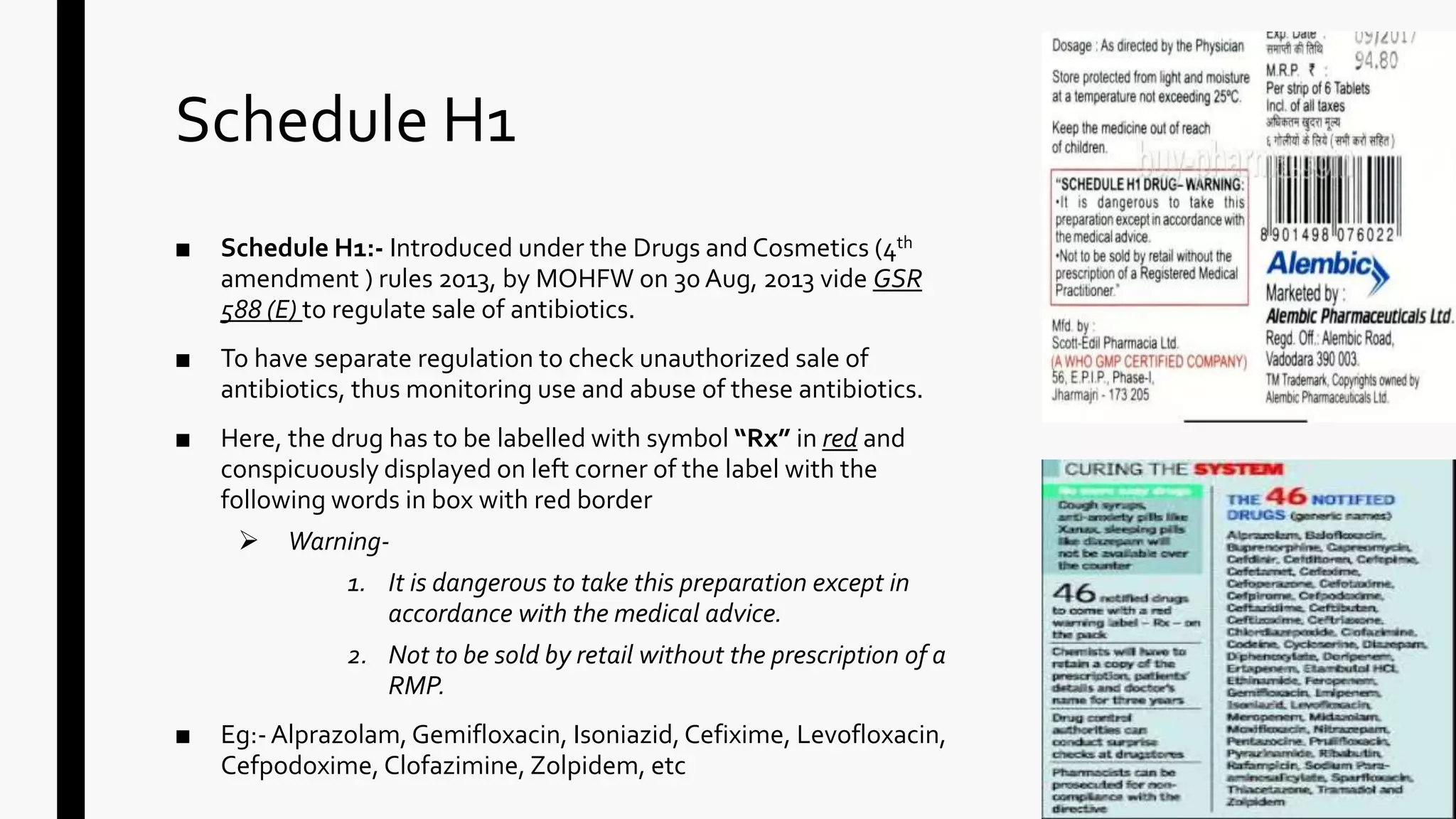 Drug schedules | PPTX