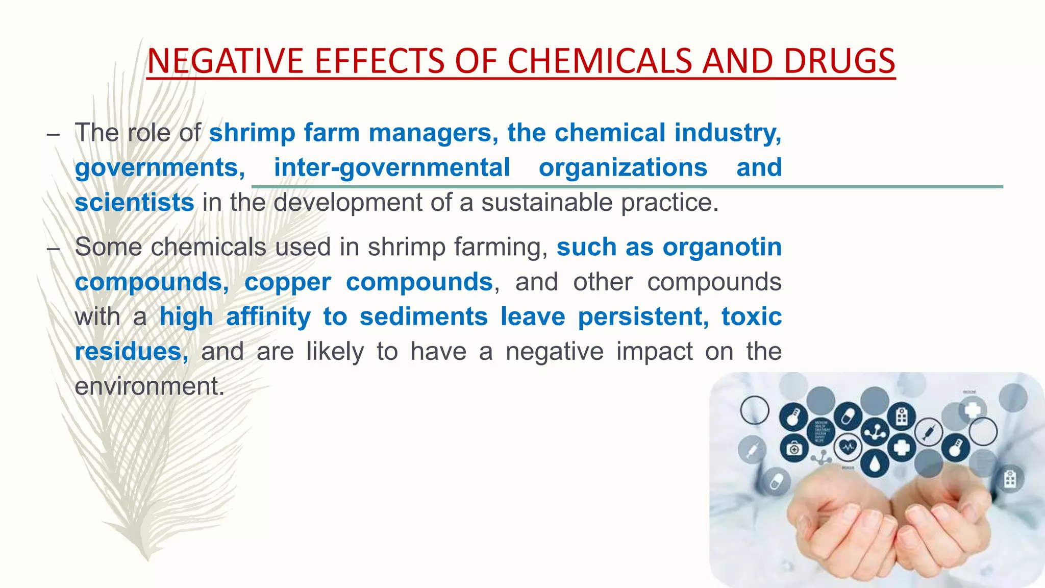CHEMICALS AND DRUGS USED IN SHRIMP AQUACULTURE | PPTX