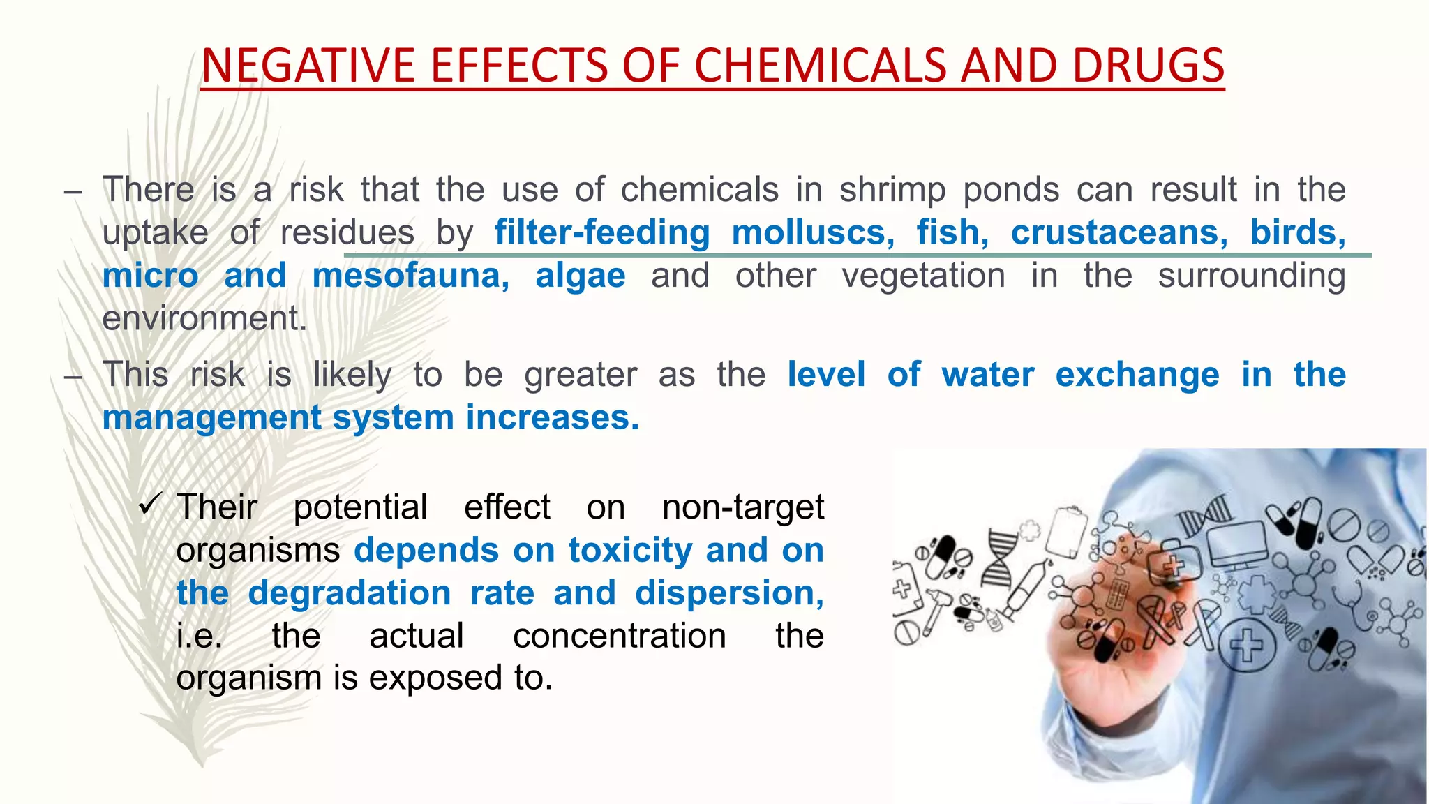 CHEMICALS AND DRUGS USED IN SHRIMP AQUACULTURE | PPTX