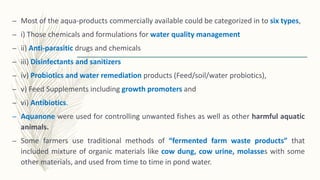 CHEMICALS AND DRUGS USED IN SHRIMP AQUACULTURE | PPTX