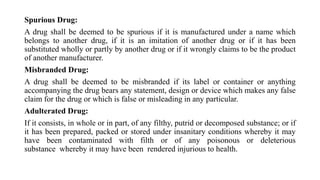 DRUGS & COSMETICS ACT 1940 and rules 1945.pptx