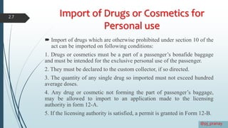 Drugs & Cosmetics Act 1940 Part II | PPTX