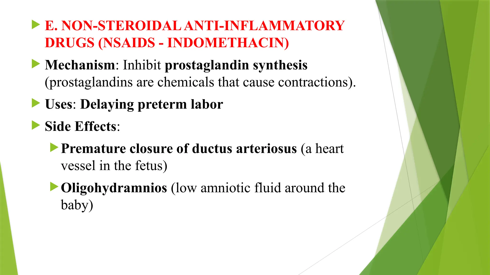 DRUGS DRUGS ACTING ON THE UTERUS CLASSIFICATION, MOA, SIDE EFFECTS | PPTX
