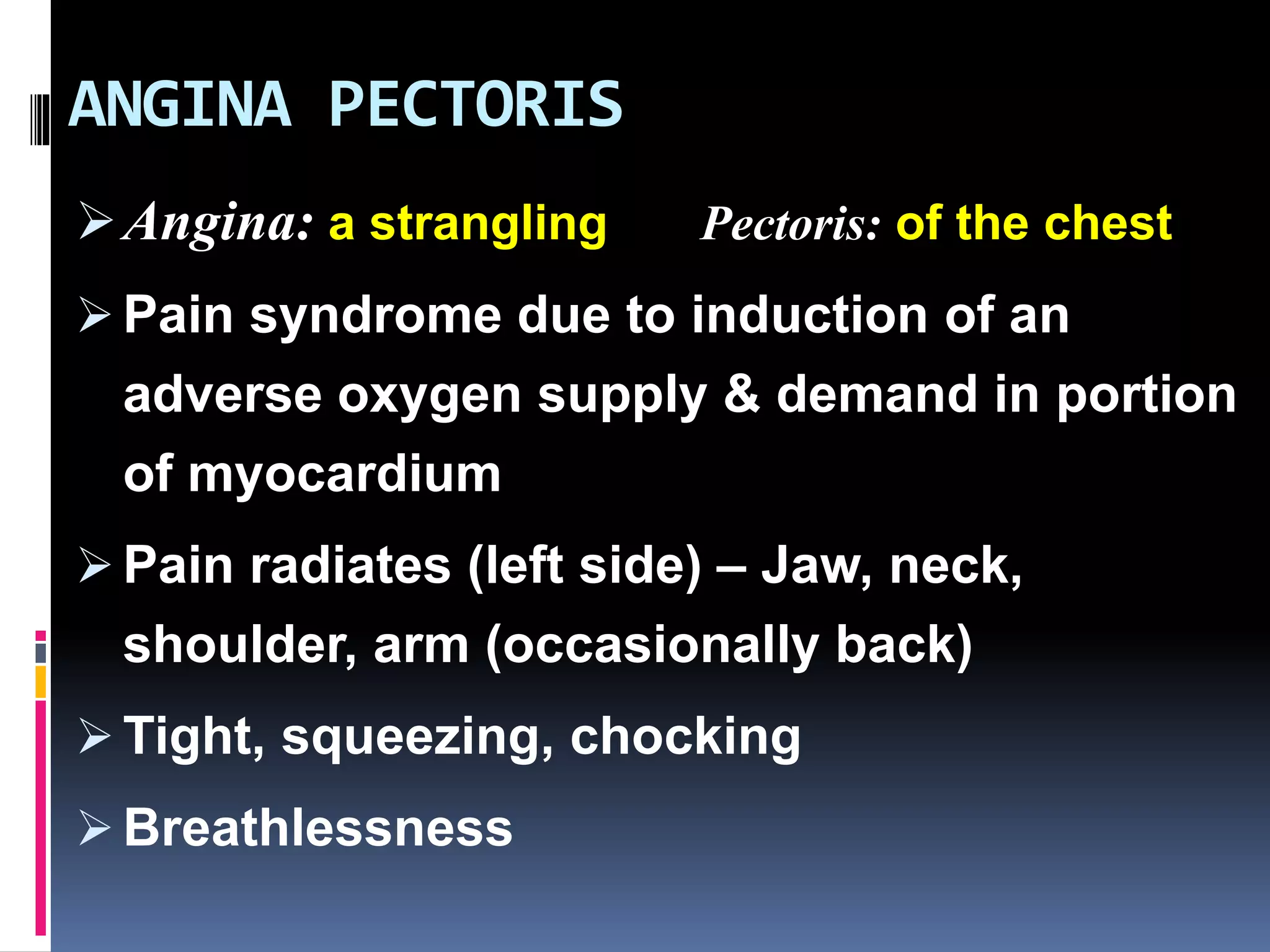 Drugs for angina pectoris | PPTX