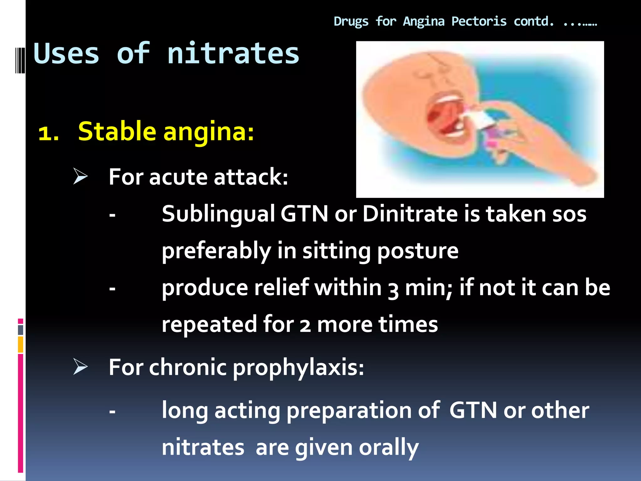 Drugs for angina pectoris | PPTX