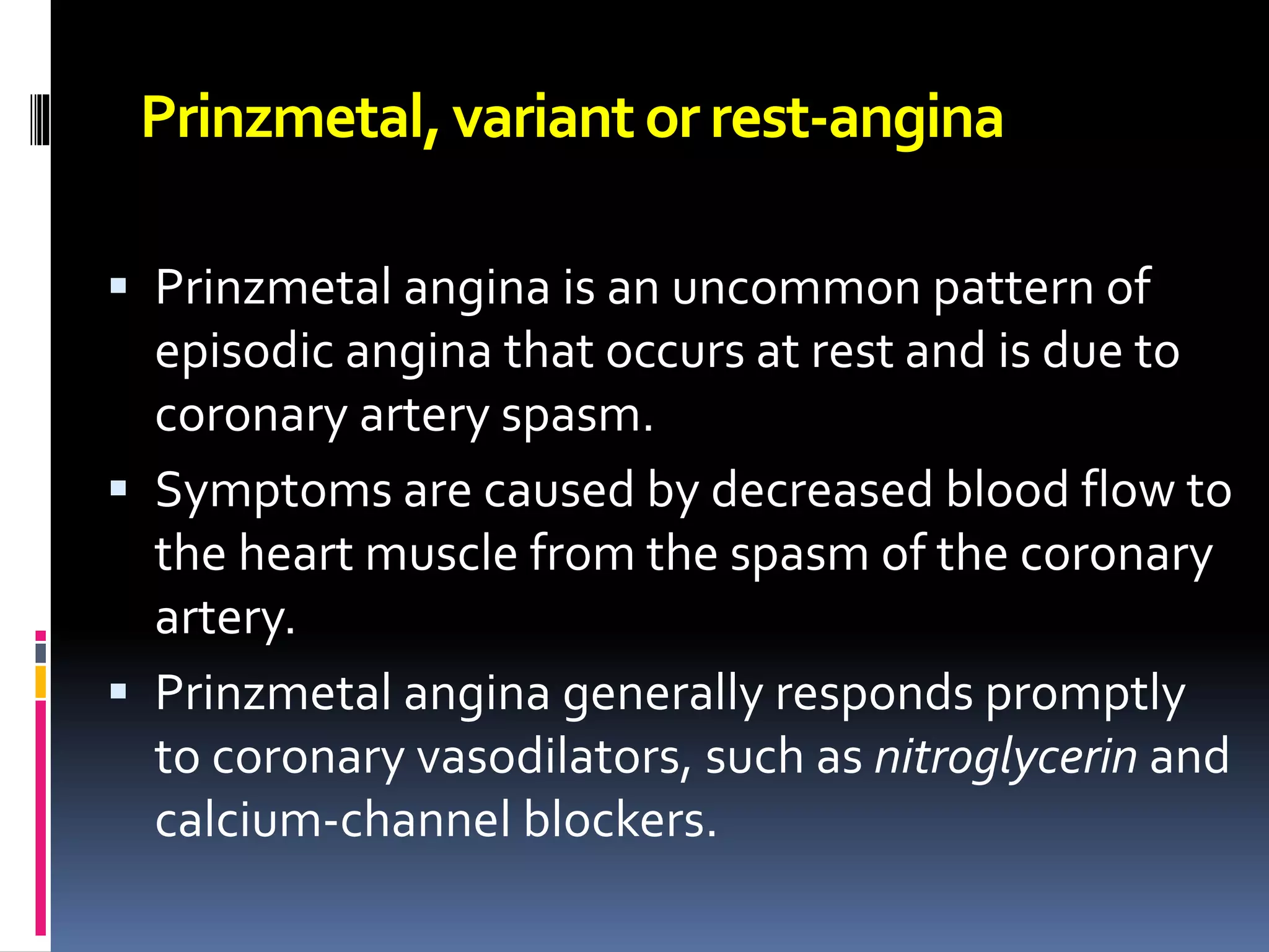 Drugs for angina pectoris | PPTX