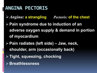 Drugs for angina pectoris | PPTX