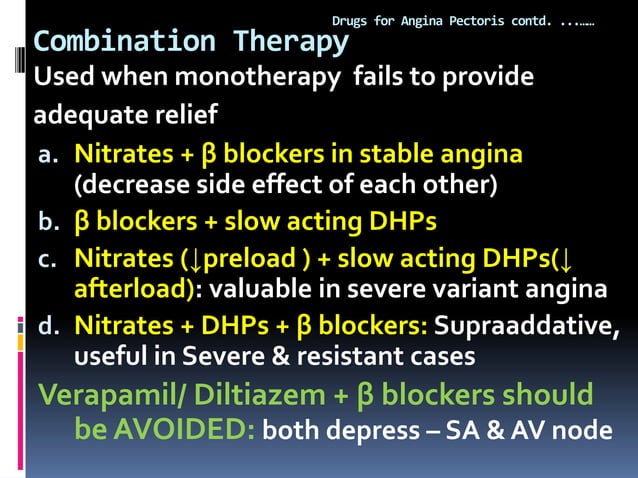 Drugs for angina pectoris | PPTX