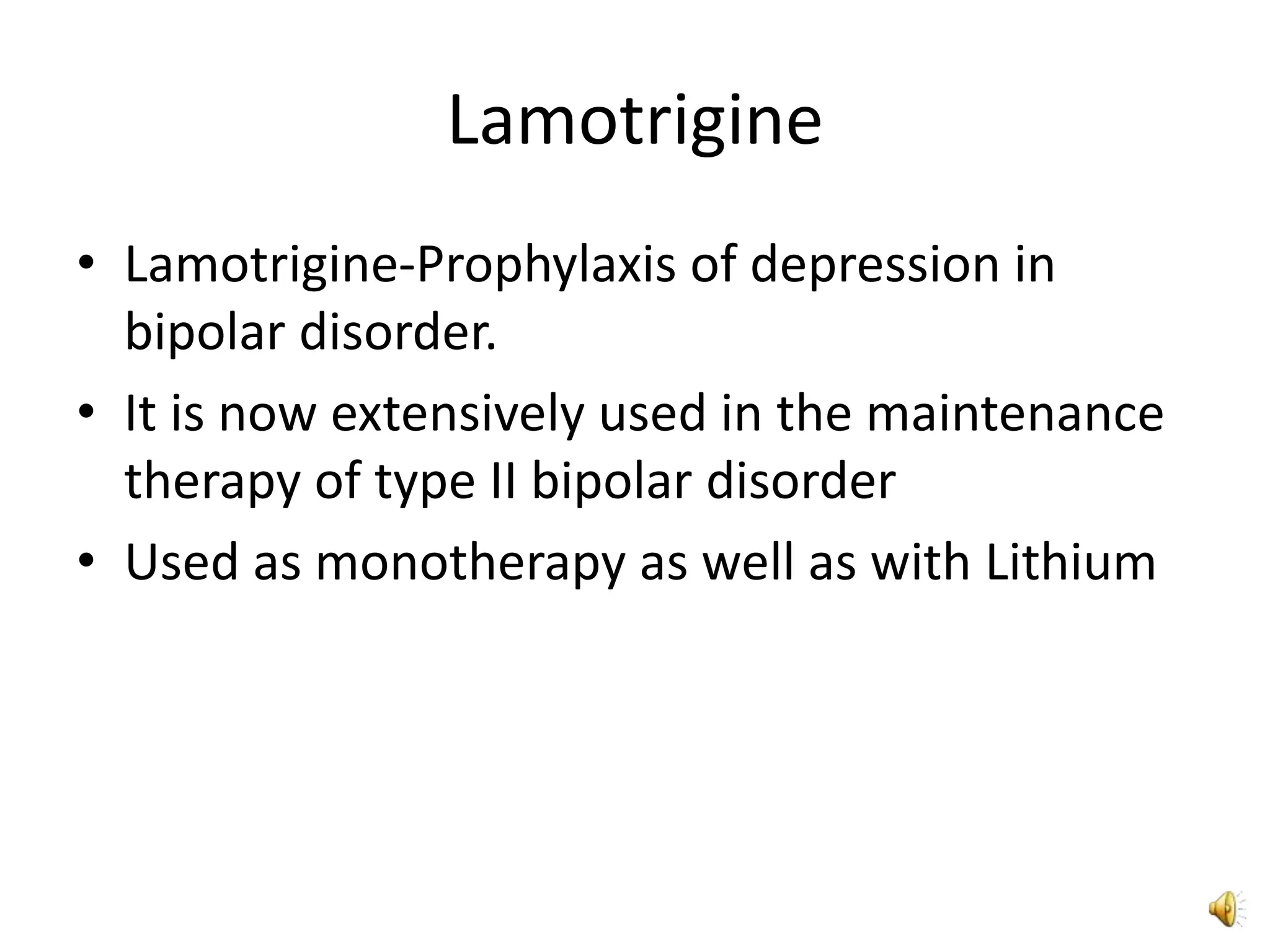 Pharmacology of Drugs used in bipolar disorder & mania | PPTX