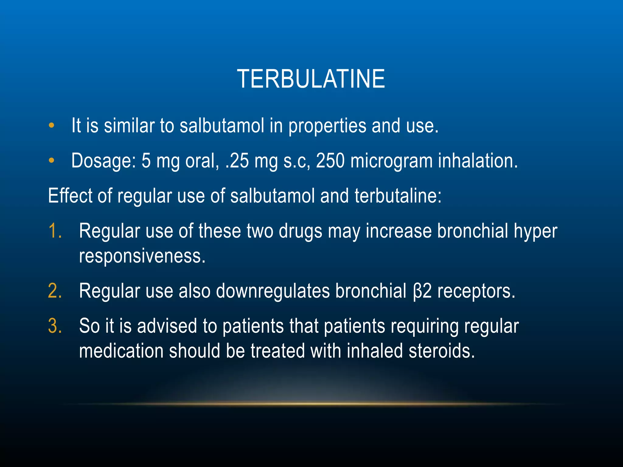 Drugs for Bronchial Asthma | PPTX