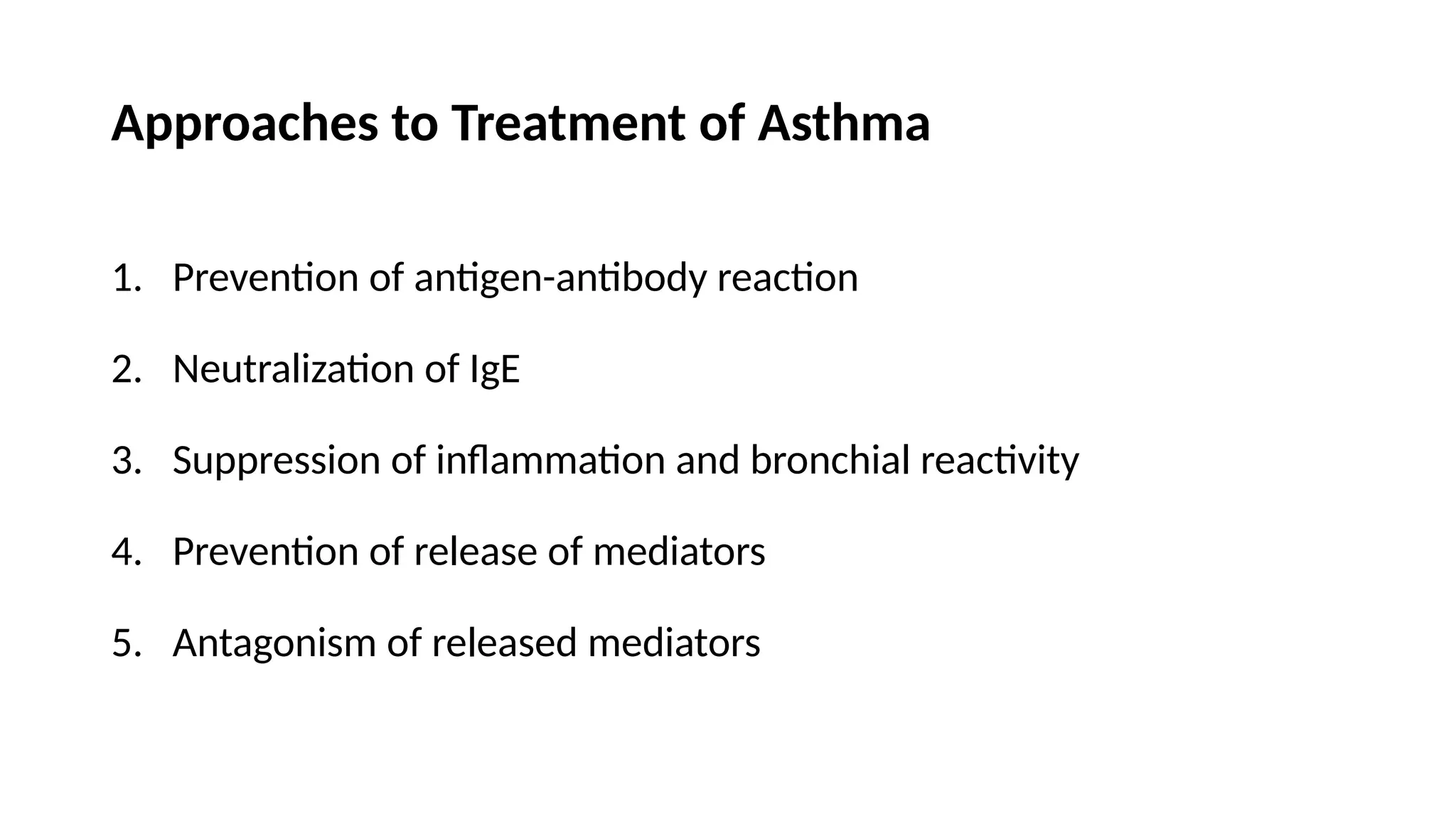 Drugs for treatment of Bronchial Asthma including pathology physiology ...