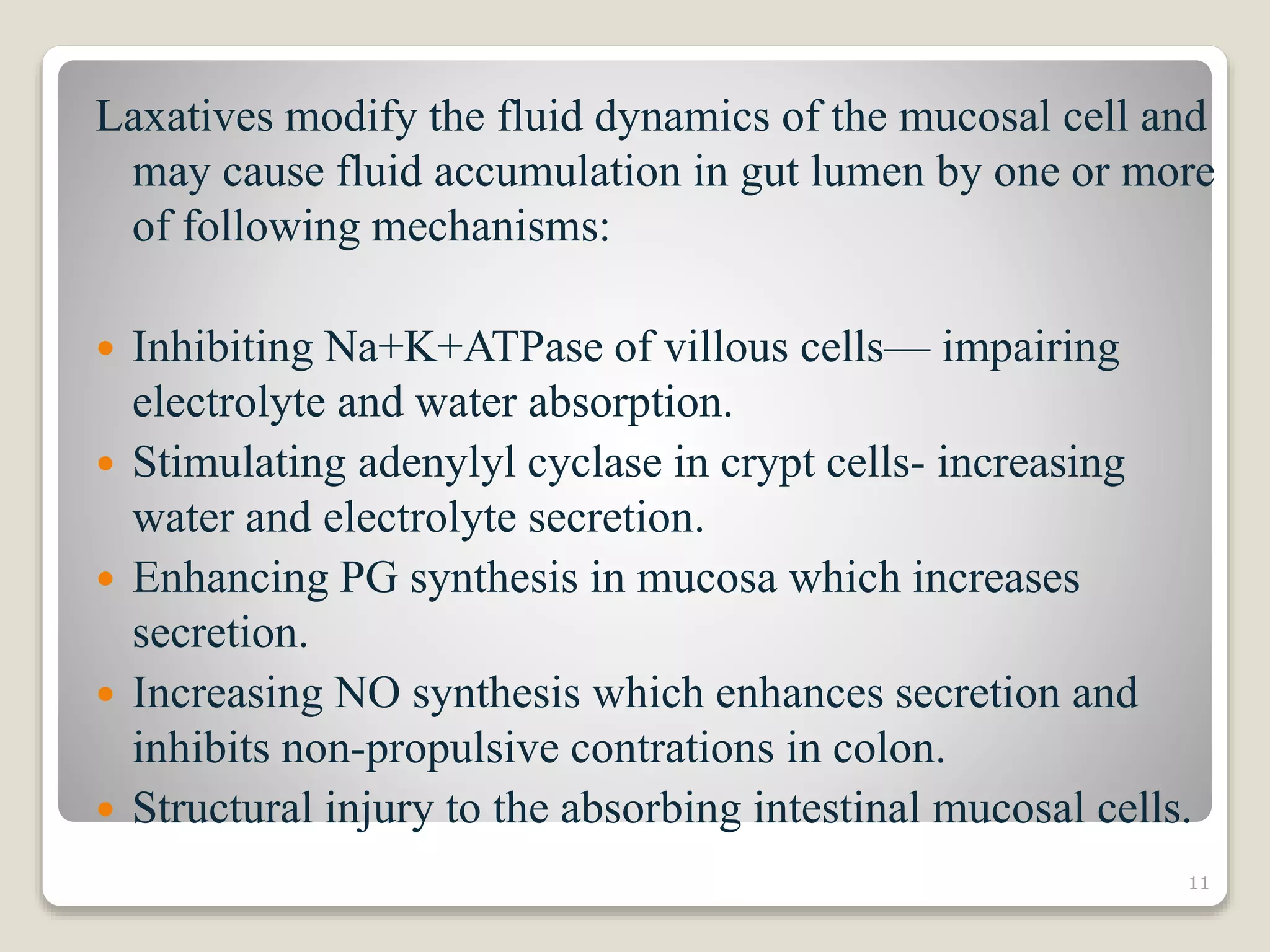 Drugs used in treatment of constipation | PPTX
