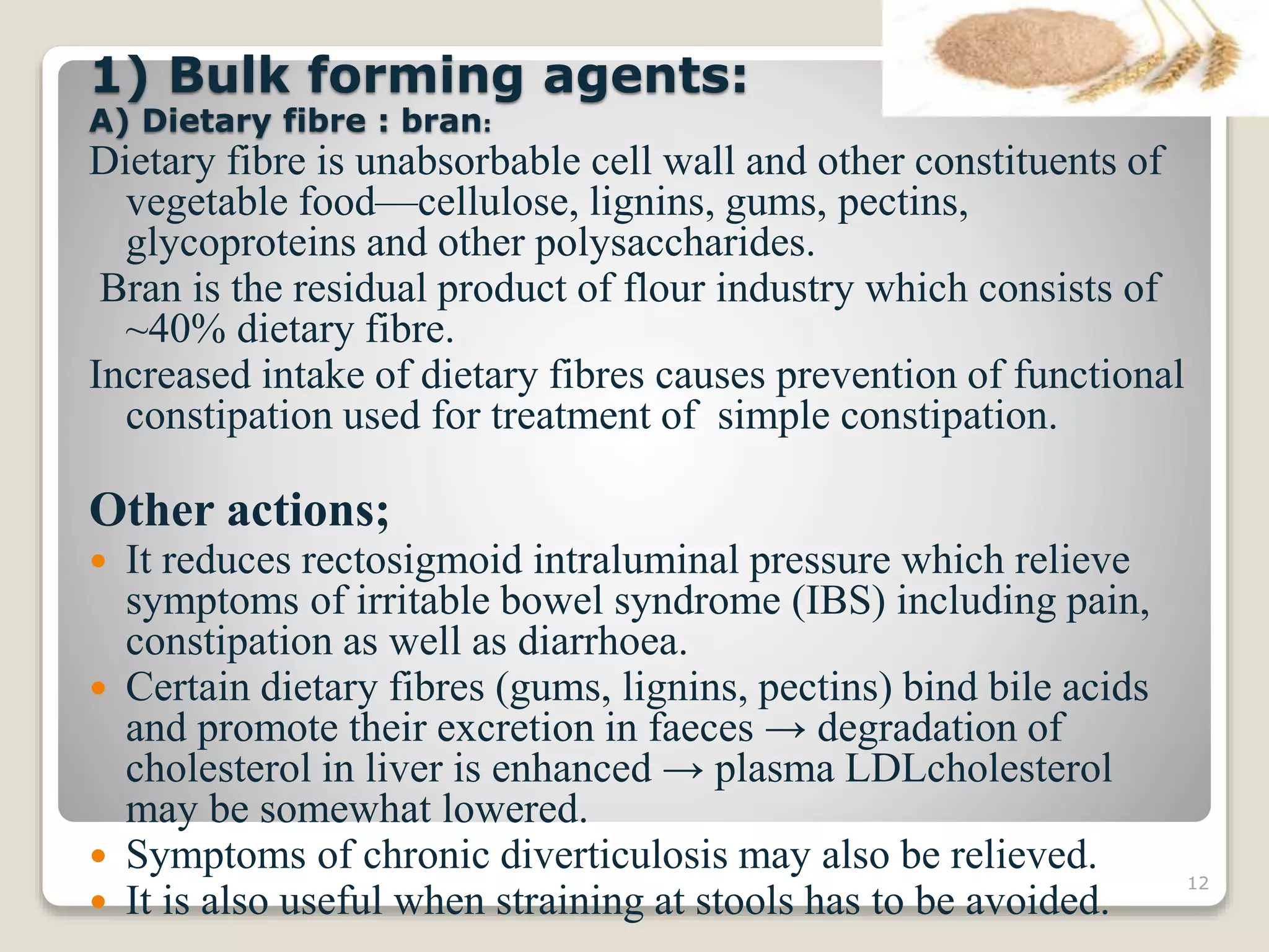 Drugs used in treatment of constipation | PPTX