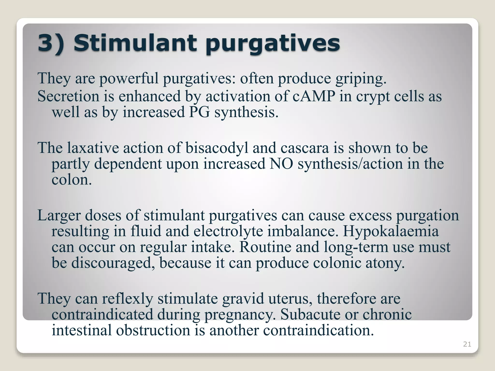 Drugs used in treatment of constipation | PPTX