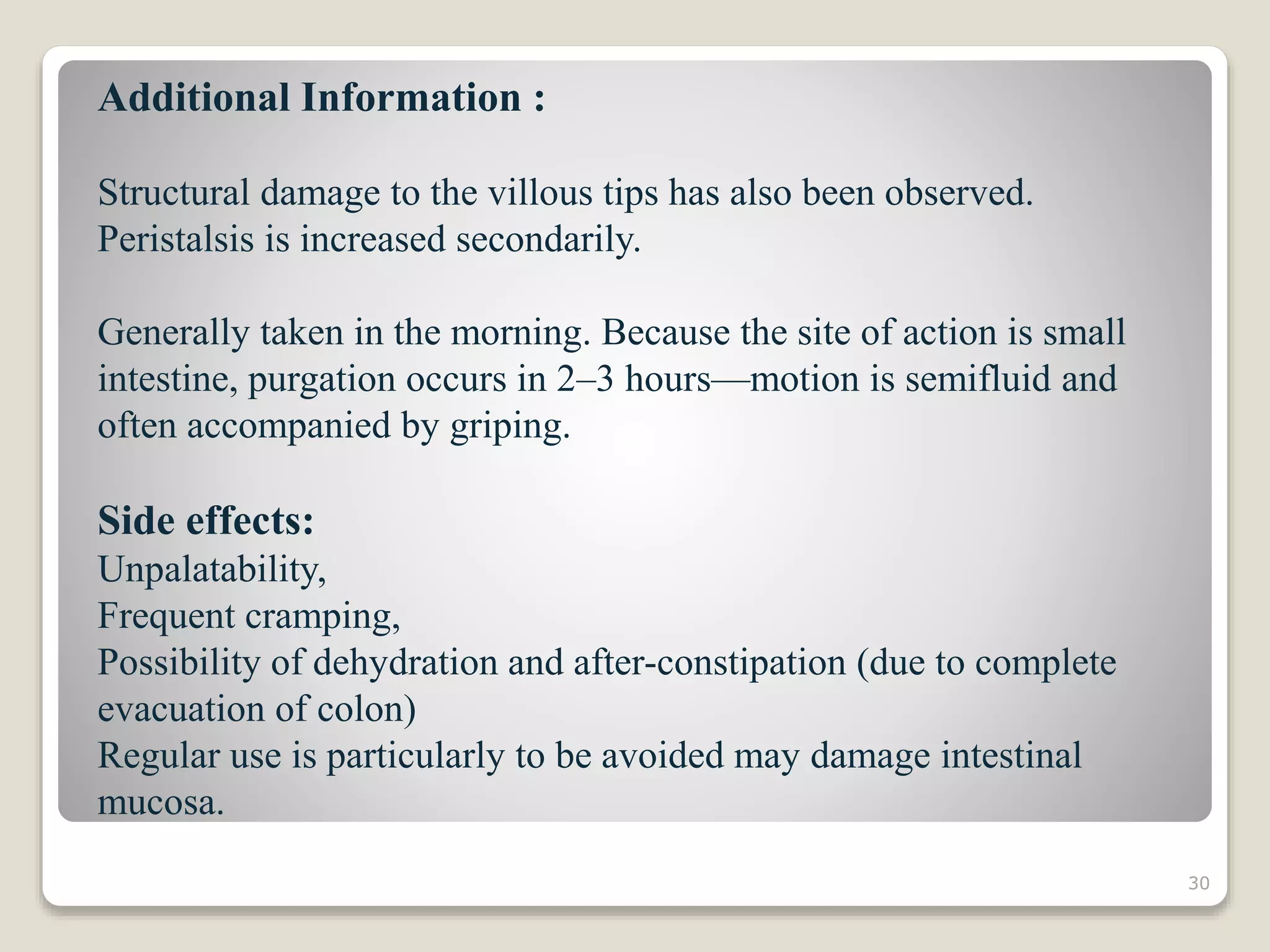 Drugs used in treatment of constipation | PPTX