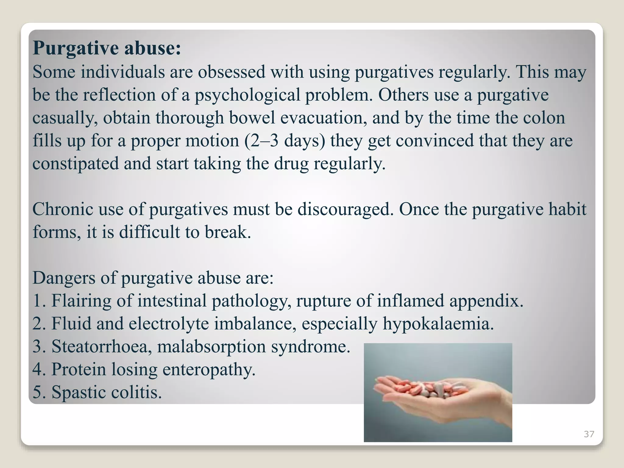 Drugs used in treatment of constipation | PPTX