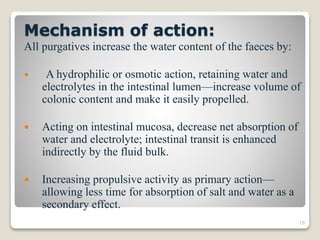 Drugs used in treatment of constipation | PPTX