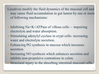 Drugs used in treatment of constipation | PPTX