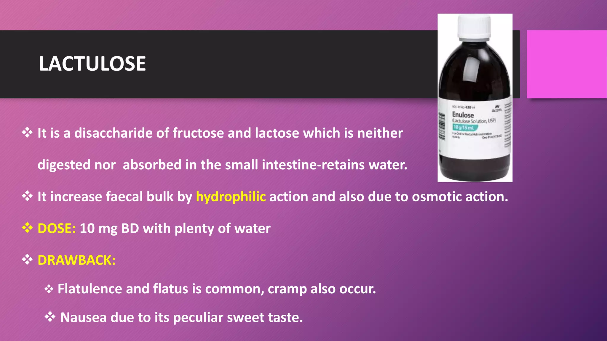 Drugs for constipation and diarrhea | PPTX
