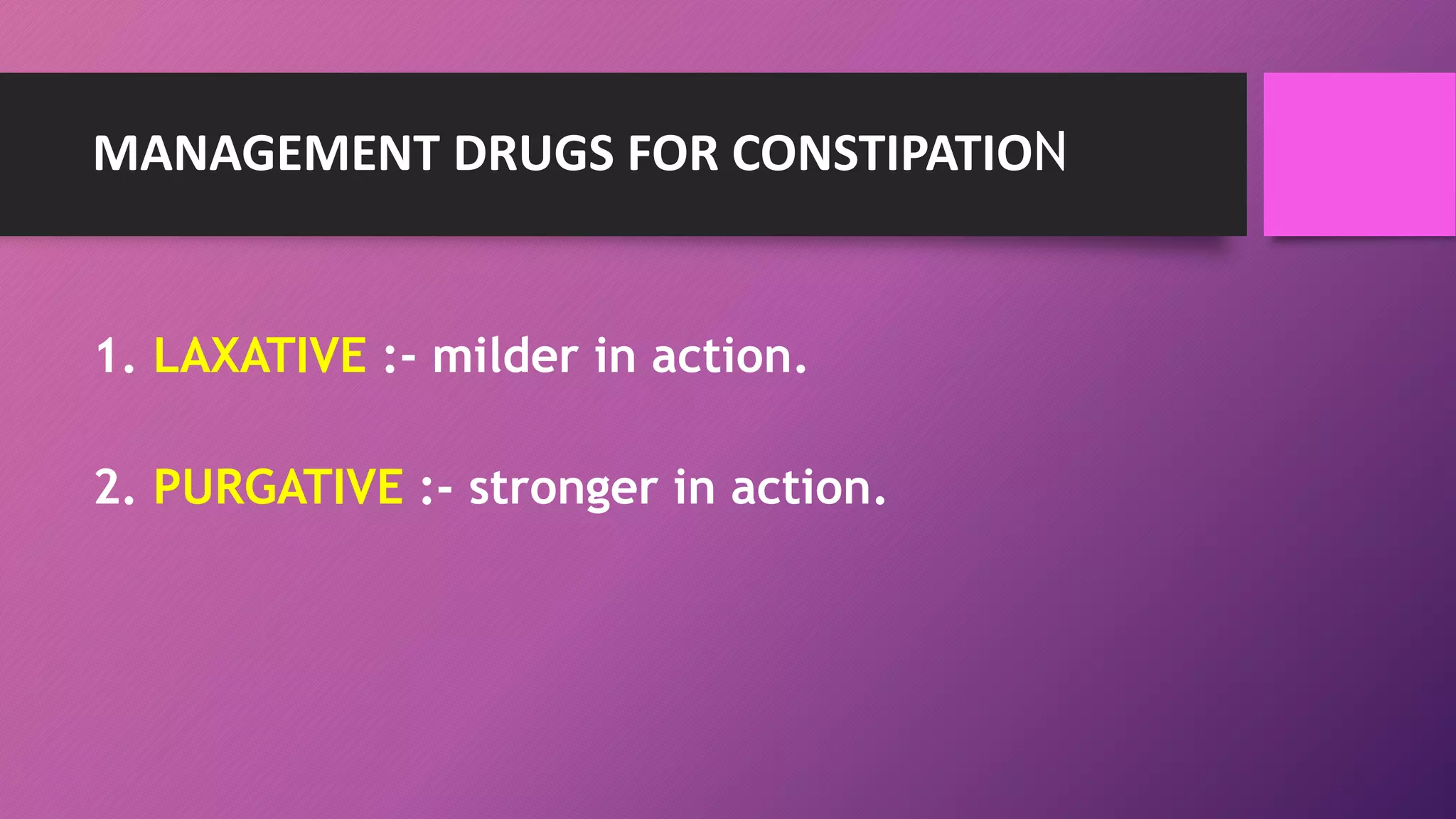 Drugs for constipation and diarrhea | PPTX
