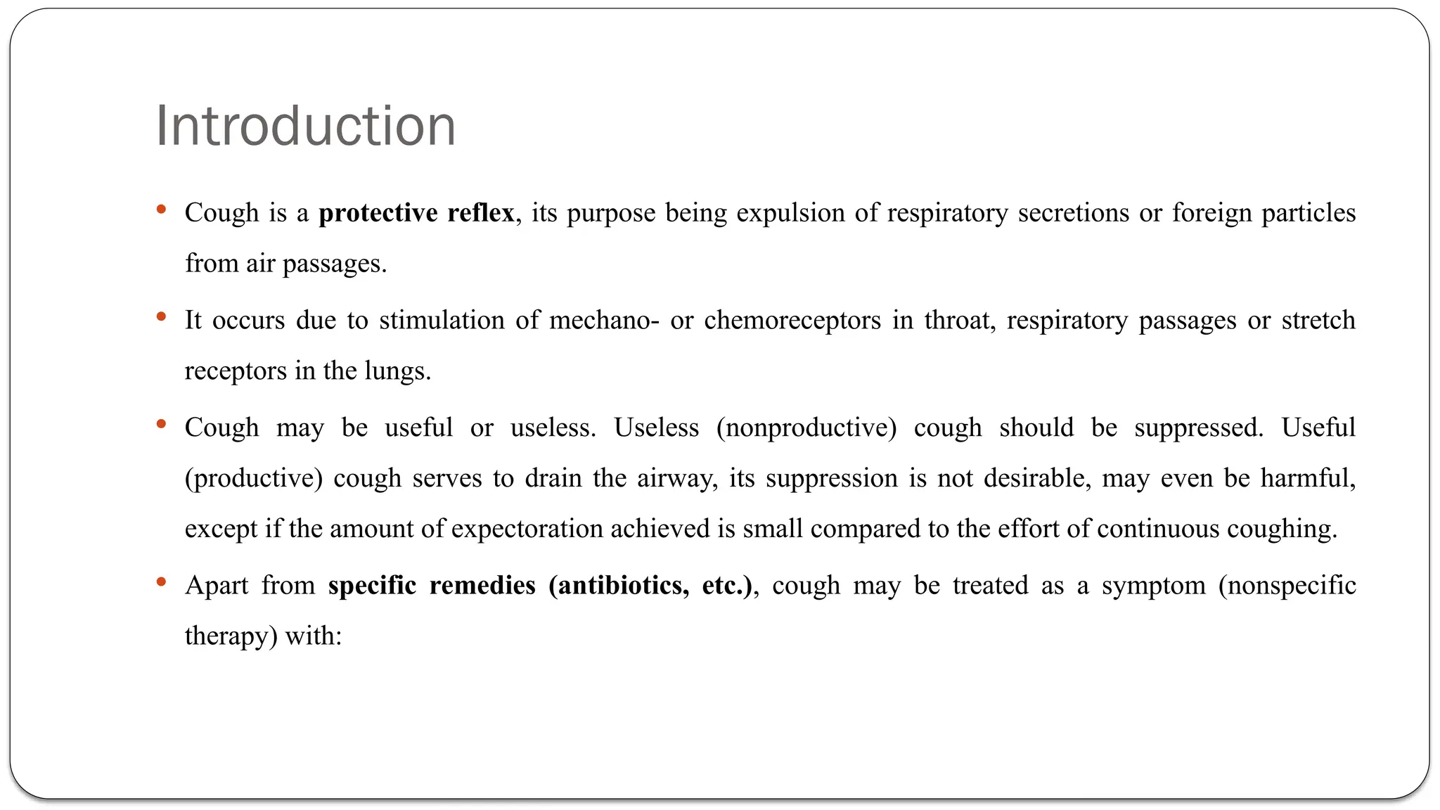 Pharmacology of Drugs Acting on Cough ppt | PPTX