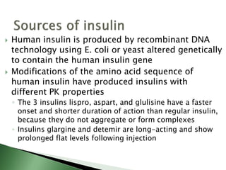 Drugs for diabetes - Pharmacology | PDF