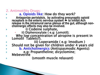 Drugs for Diarrhea and IBS.pptx | Digestive Disorders | Diseases and ...