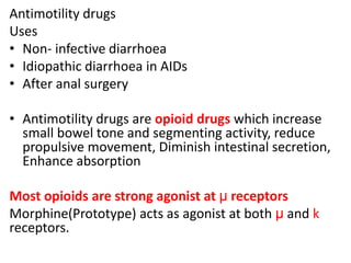 Drugs for diarrhoea | PPTX