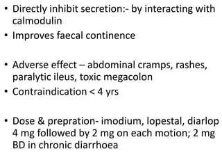 Drugs for diarrhoea | PPTX