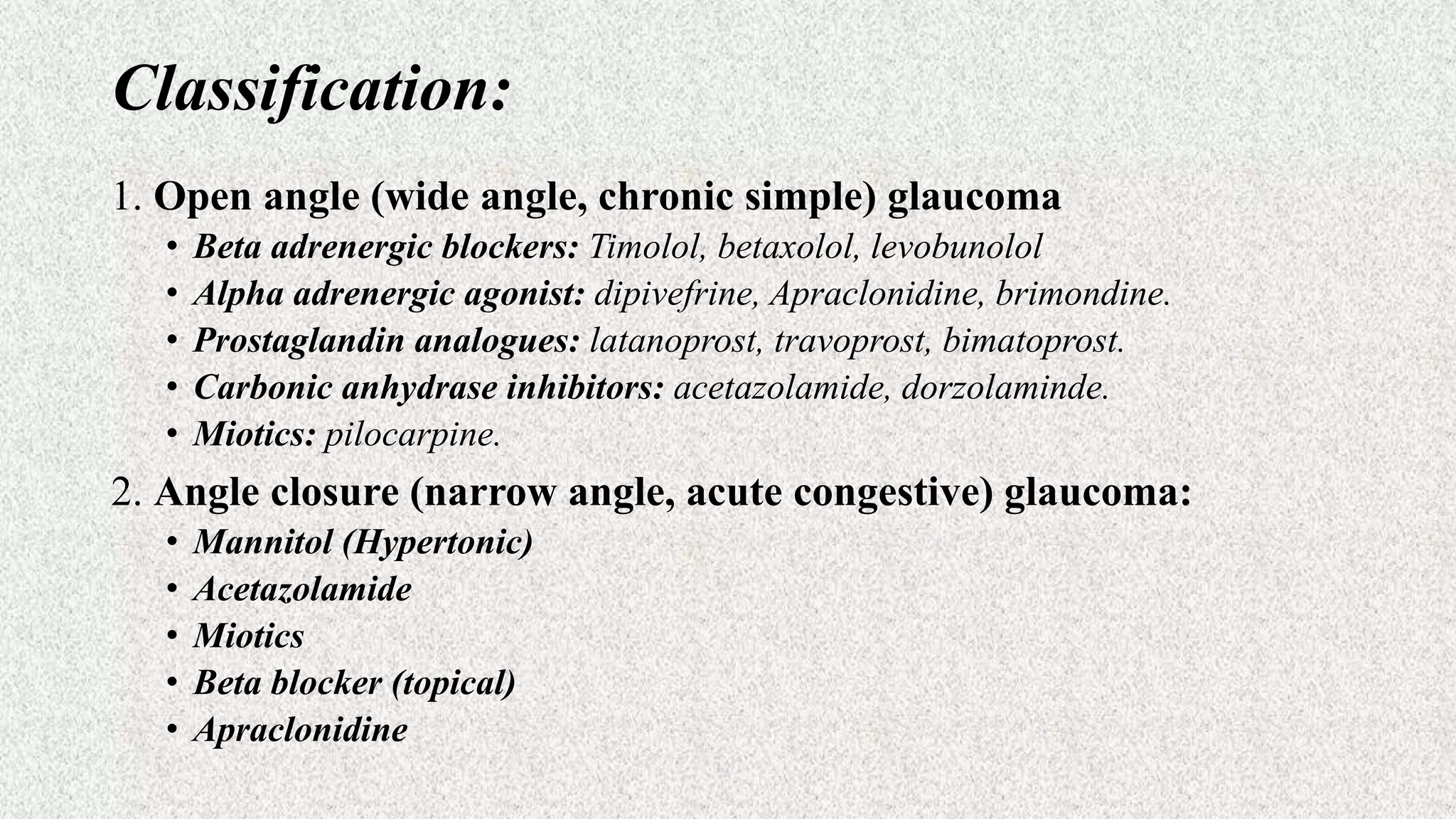 Drugs for glaucoma | PPTX
