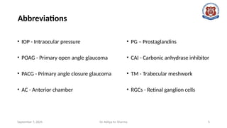 Drugs for Glaucoma ( pharmacotherapy of glaucoma)- adi.pptx