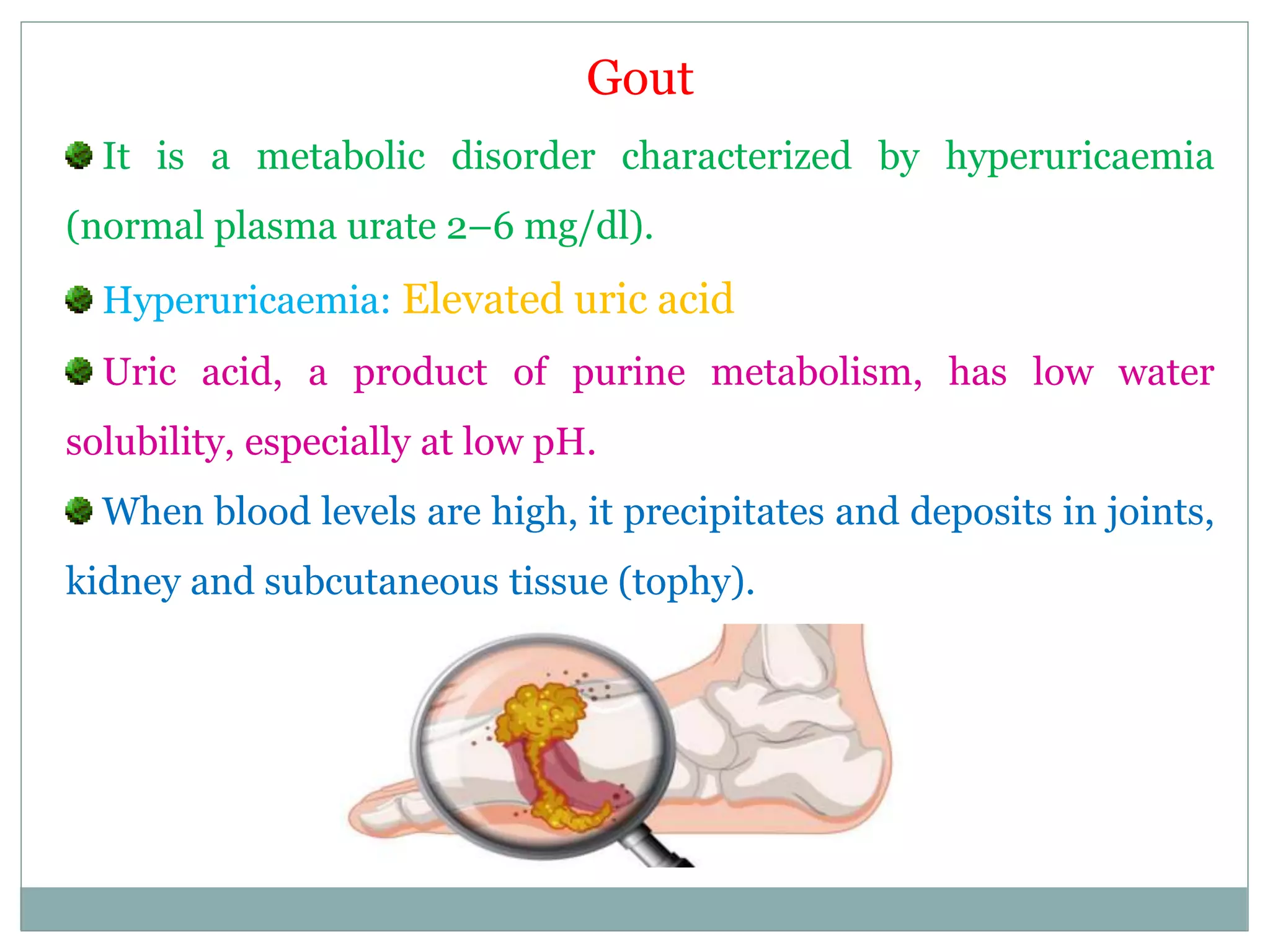 Drugs for Gout ( Acute and Chronic gout) | PPTX