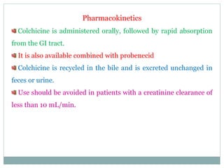 Drugs for Gout ( Acute and Chronic gout) | PPTX
