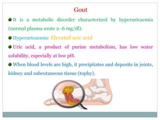 Drugs for Gout ( Acute and Chronic gout) | PPTX