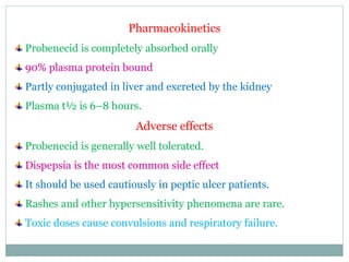 Drugs for Gout ( Acute and Chronic gout) | PPTX