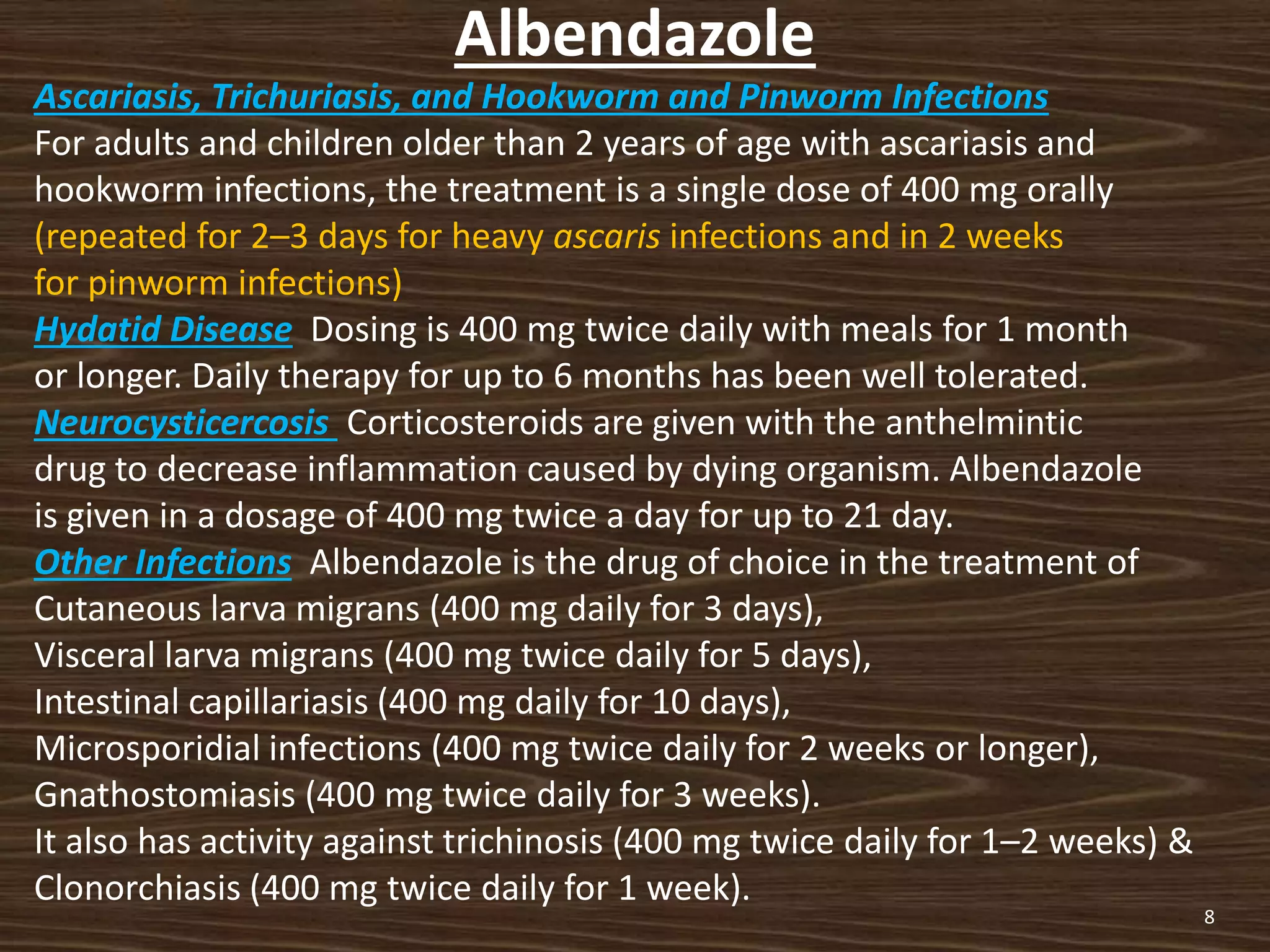 Drugs for helminthiasis. | PDF